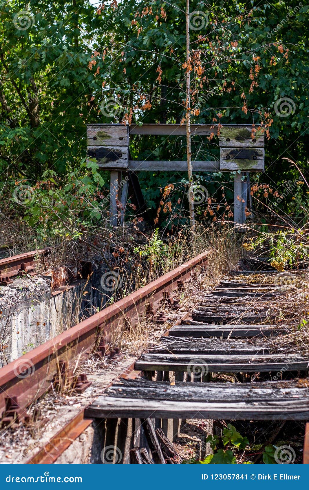 Red Railroad Buffer End To Destination In The Europoort Holland Near ...