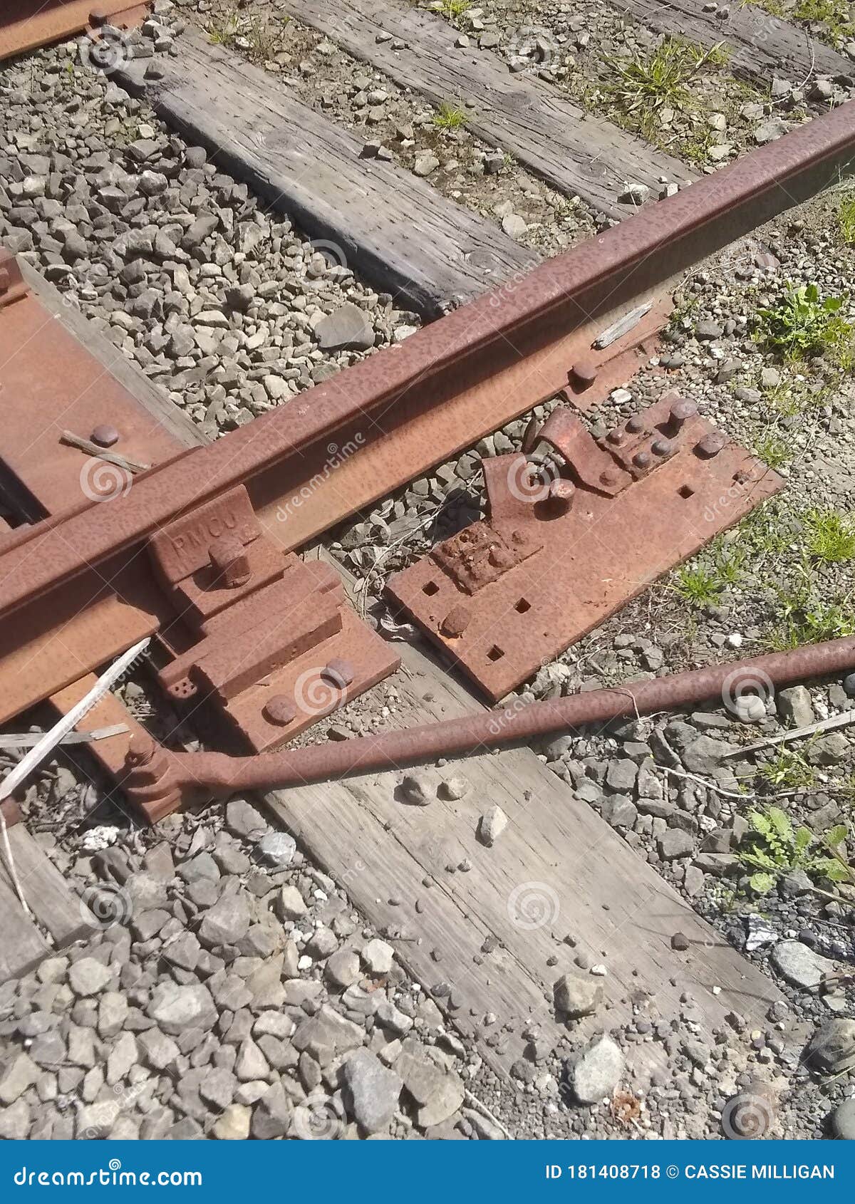 Old Railroad Tracks stock photo. Image of wall, vehicle - 181408718