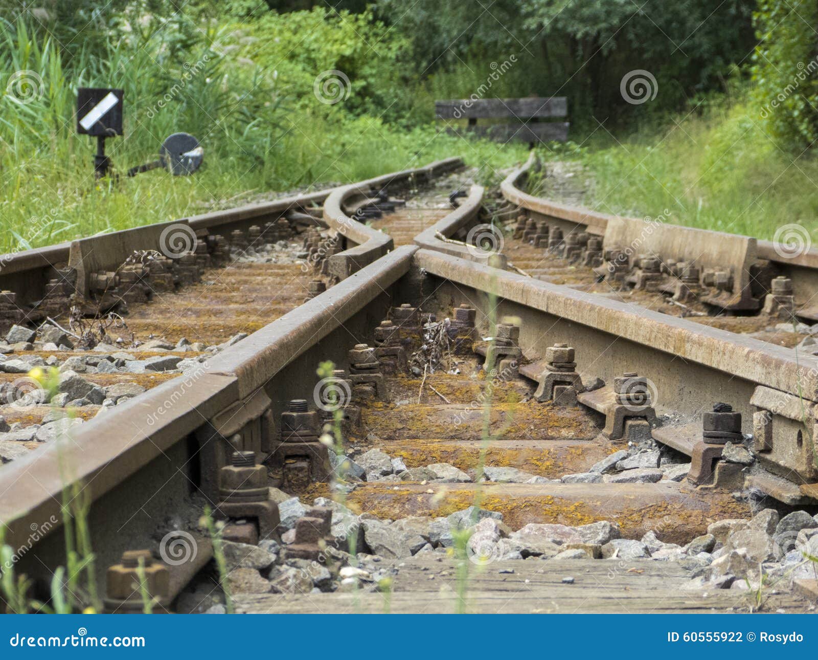 Old Railroad Tracks - Terminus Stock Photo - Image of sleepers, station ...
