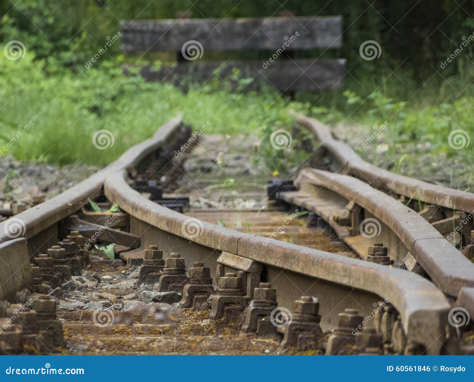 Old Railroad Tracks - Terminus Stock Photo - Image of metal, equipment ...