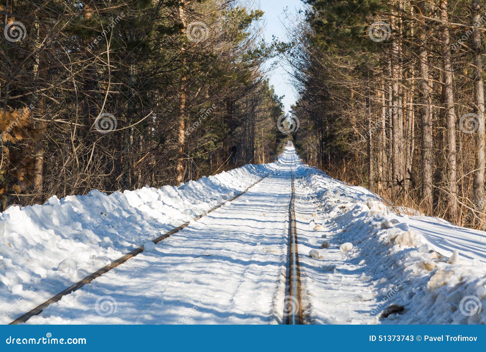 Old railroad in winter stock image. Image of outdoor - 51373743