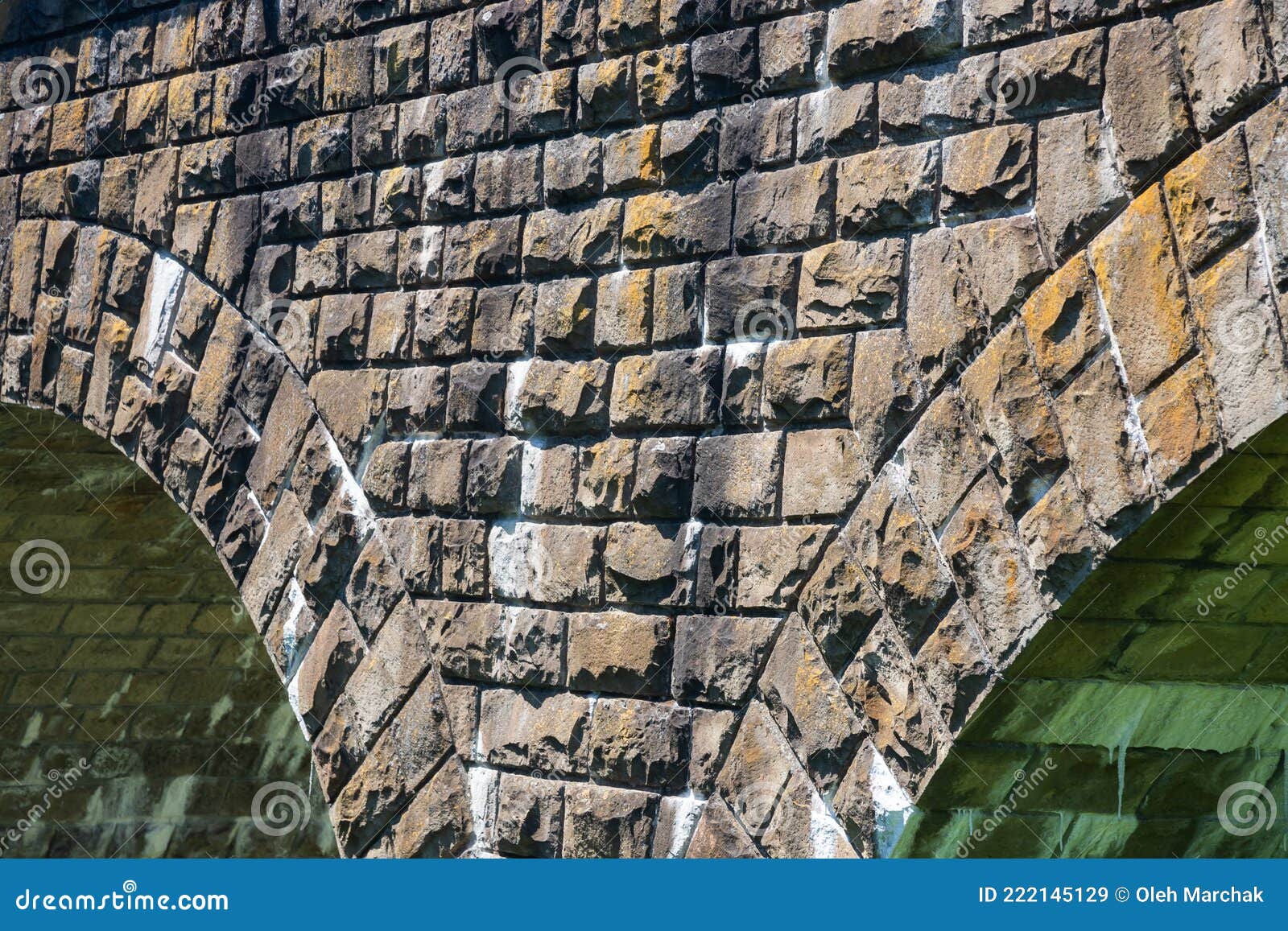 The Old Railway Bridge is Built of Stone Stock Image - Image of ...