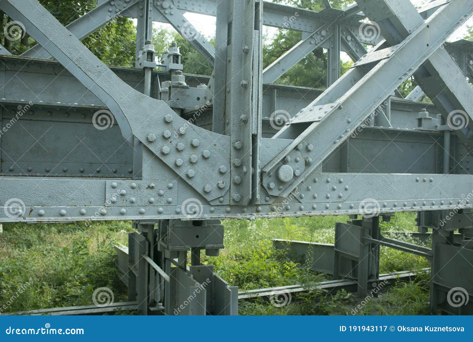 The Old Railway Bridge. Steel Structure Truss Assembly. Built in the ...