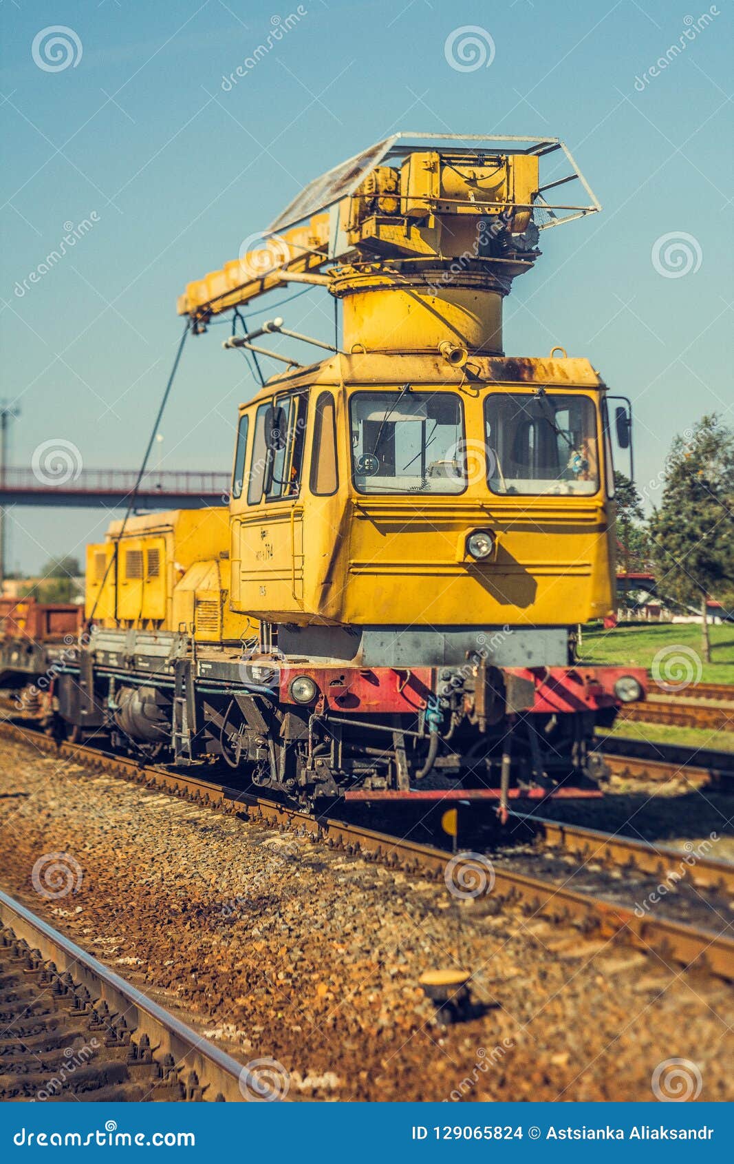 Old Railway Crane, Track Repair Stock Photo - Image of line, business ...