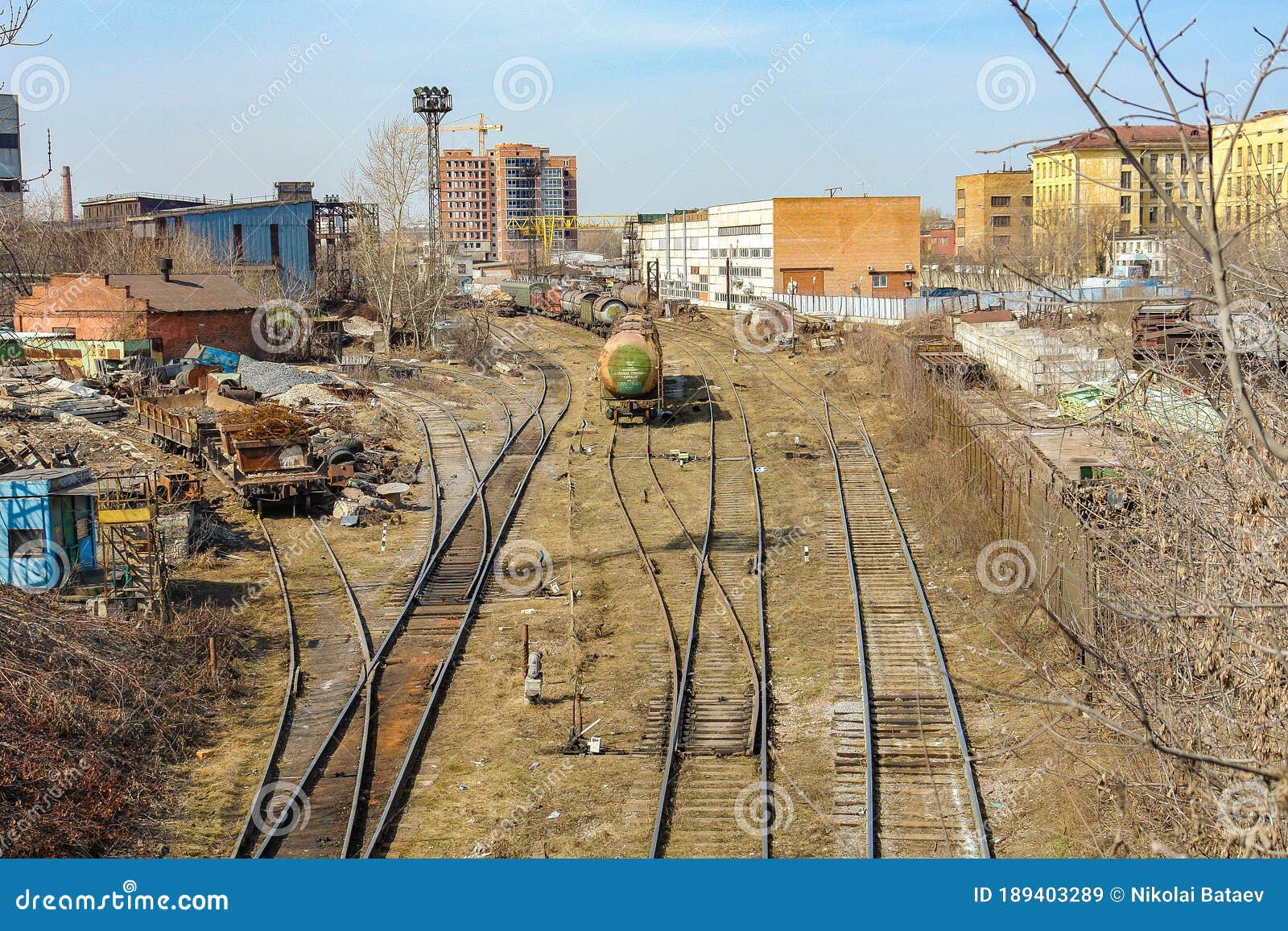 An Old Railway Junction with Numerous Railways in Poor Condition with ...