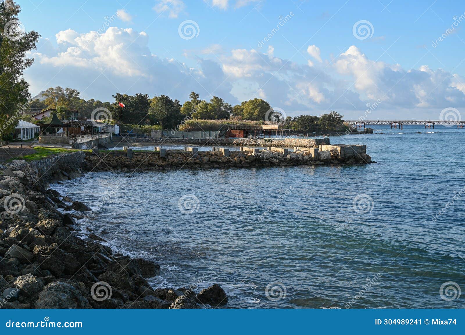 Old Railway for Loading Copper Ore in the Mediterranean Sea 3 Stock ...