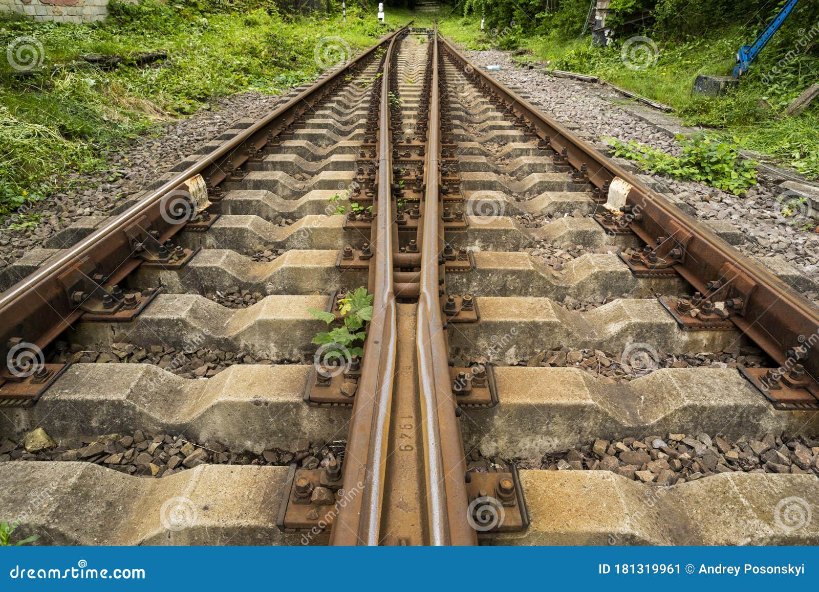 Old Railway Rails on a Sunny Day Stock Image - Image of transit ...