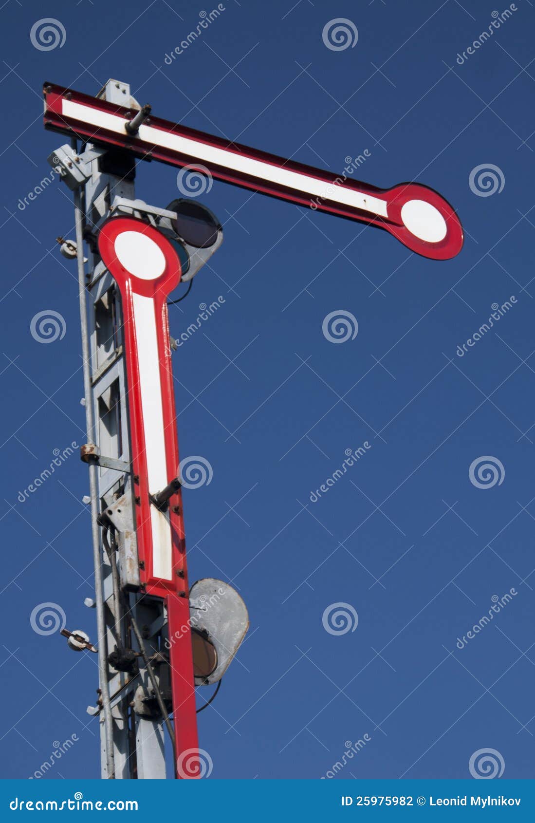 Old railway semaphore stock photo. Image of sign, symbol - 25975982