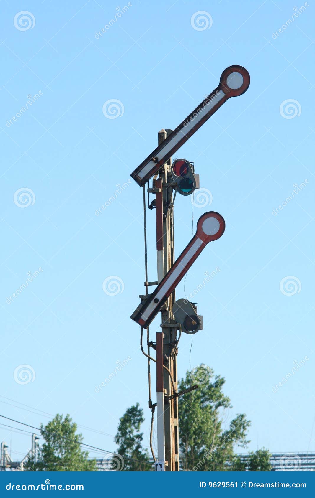 Old railway semaphore stock image. Image of free, train - 9629561