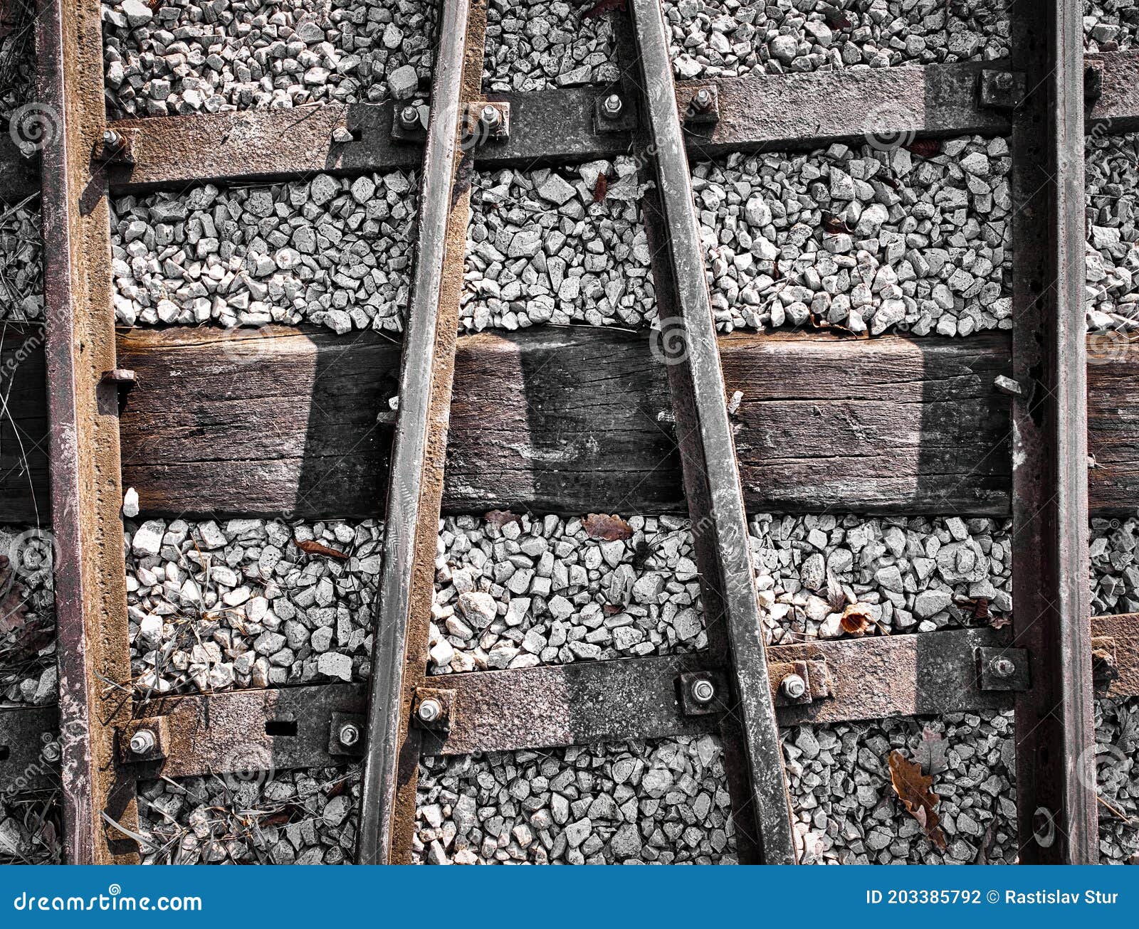 Old Railway Track Close Up View Stock Photo - Image of close, wooden ...