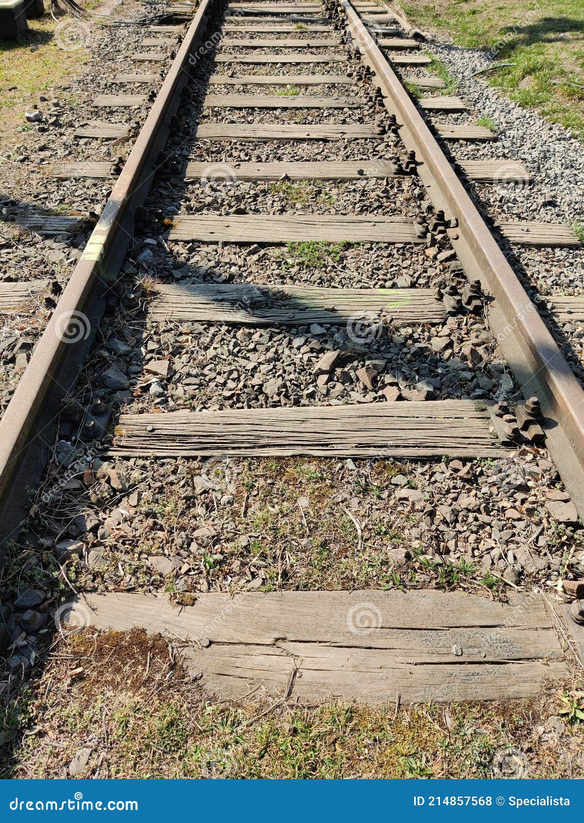 Old Railway Track Wooden Sleepers Stock Photo - Image of railway ...