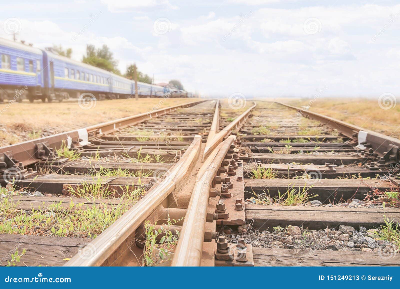 Old railway tracks stock image. Image of long, line - 151249213