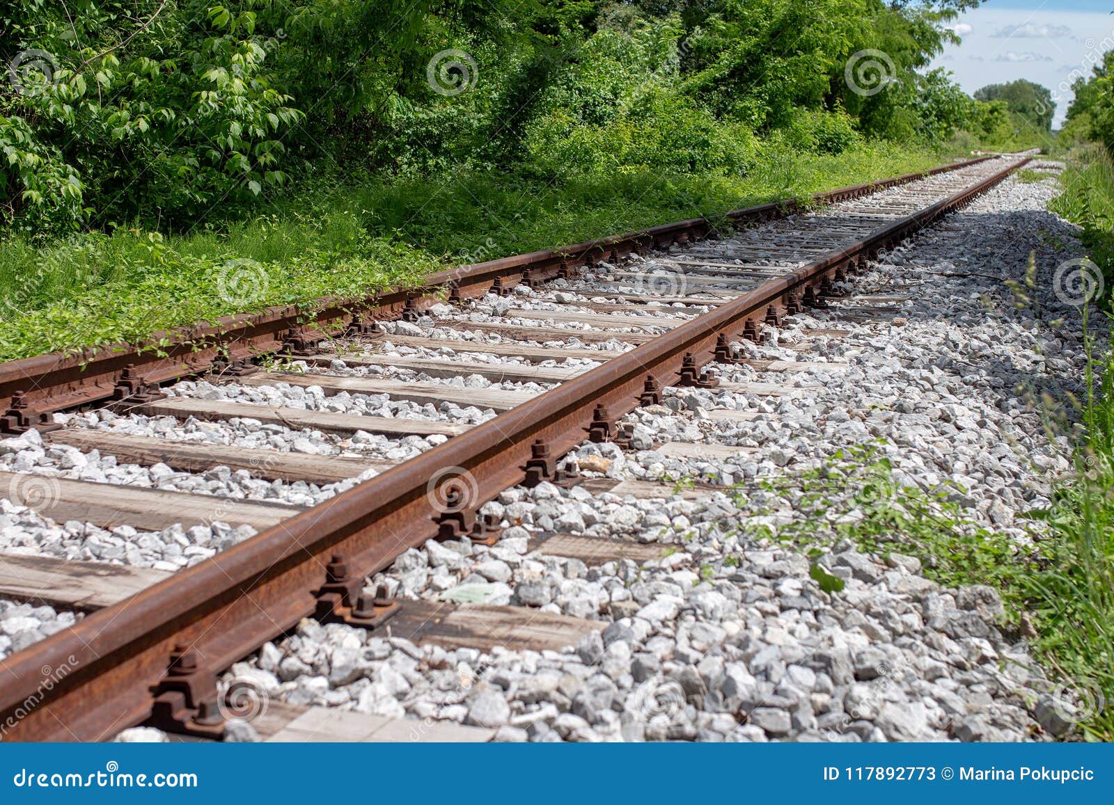 Old Railway Tracks Going into the Distance Stock Image - Image of ...