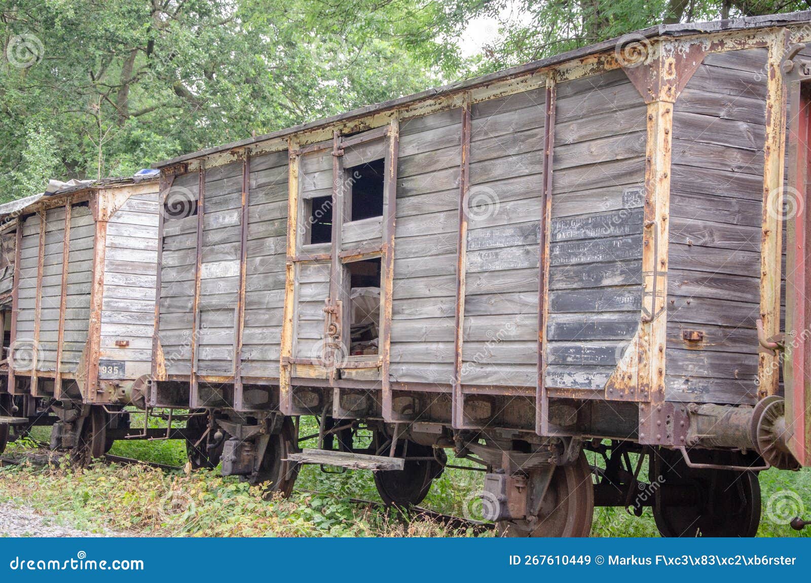 Railway wagon on a track stock image. Image of heavy - 267610449