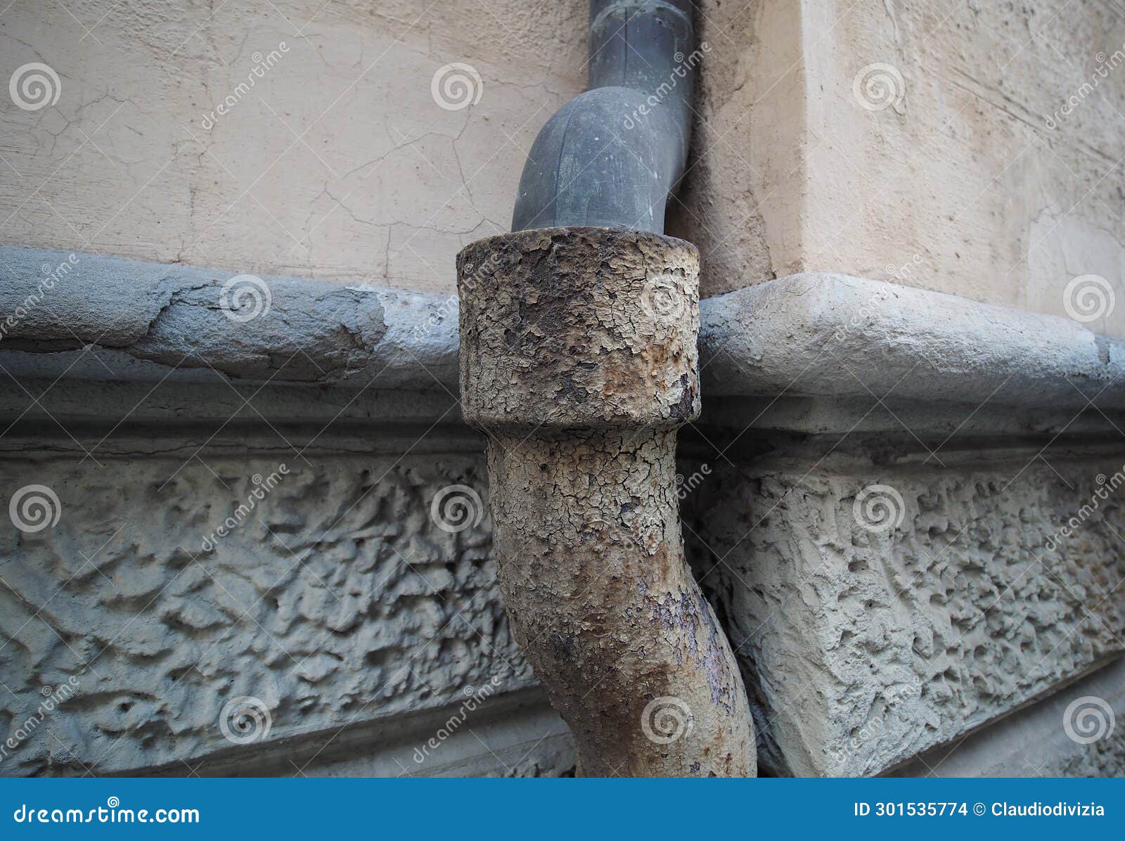 Old rain gutter stock photo. Image of ancient, gutter - 301535774