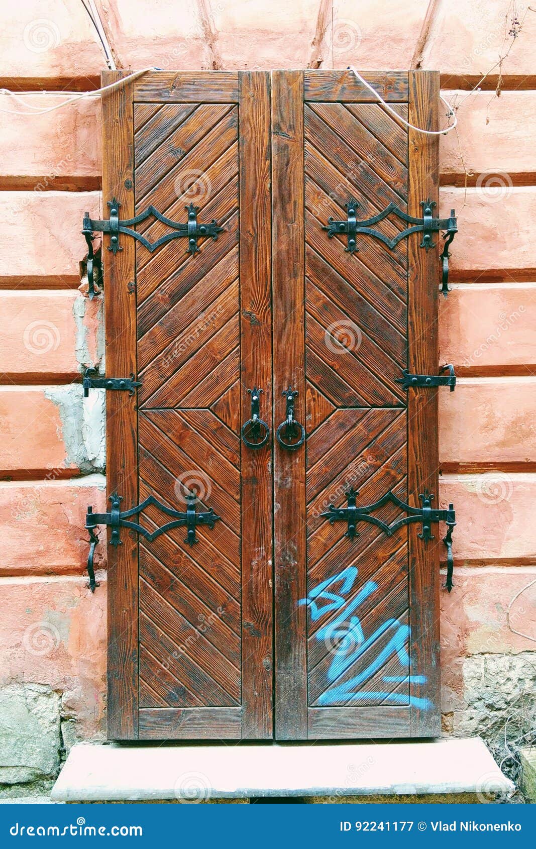 Old Rare Wooden Doors in the Building Stock Image - Image of wooden ...