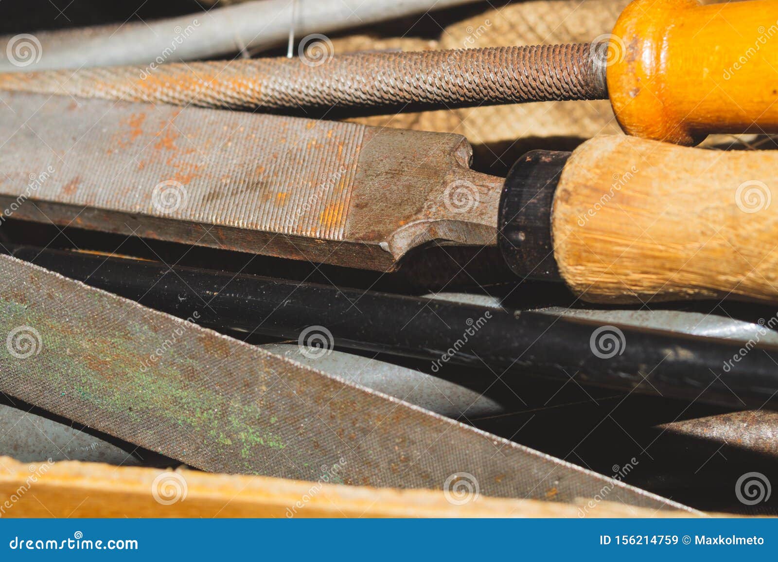 Old Rasp. Different Carpentry Files. Various Graters. Instrument for ...