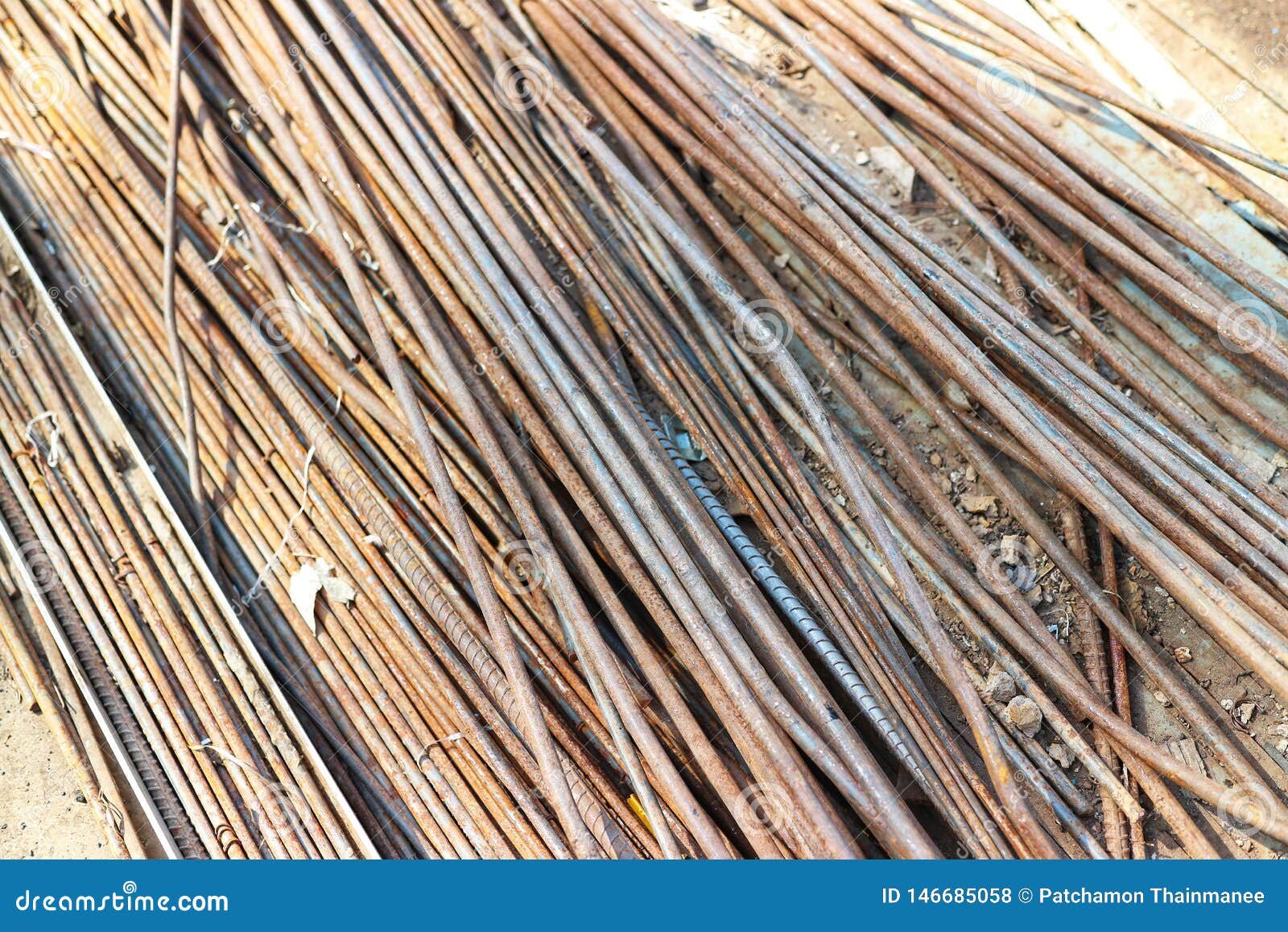 Old Rebar With Rust, Isolated On A Vintage Background Royalty-Free ...