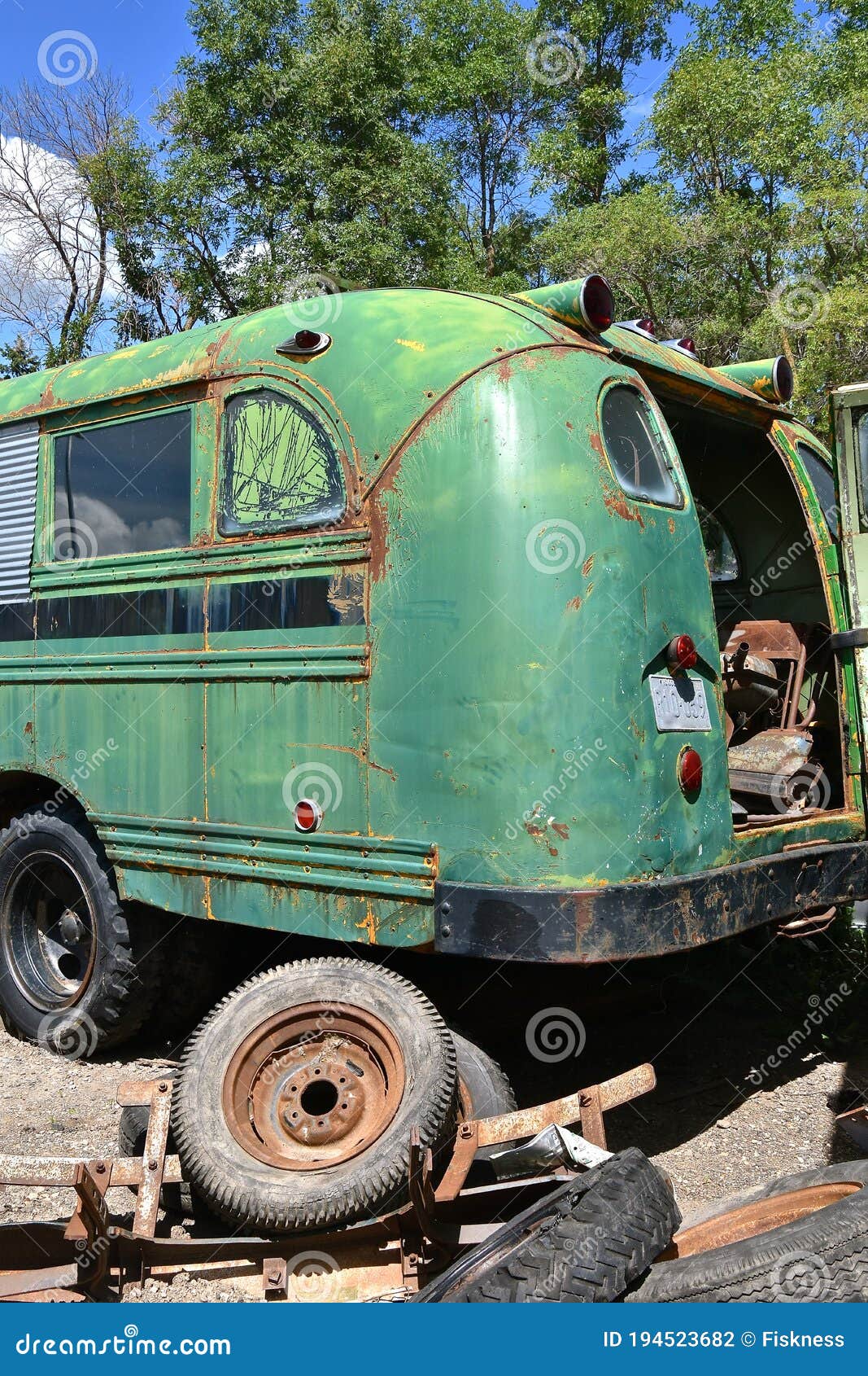 Old Reconditioned School Bus Stock Photo - Image of retro ...