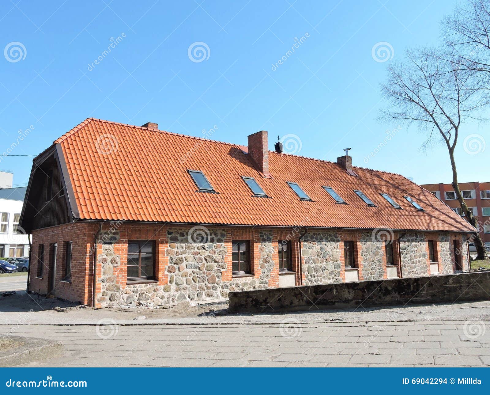 Old Reconstructed Home, Lithuania Stock Photo - Image of background ...