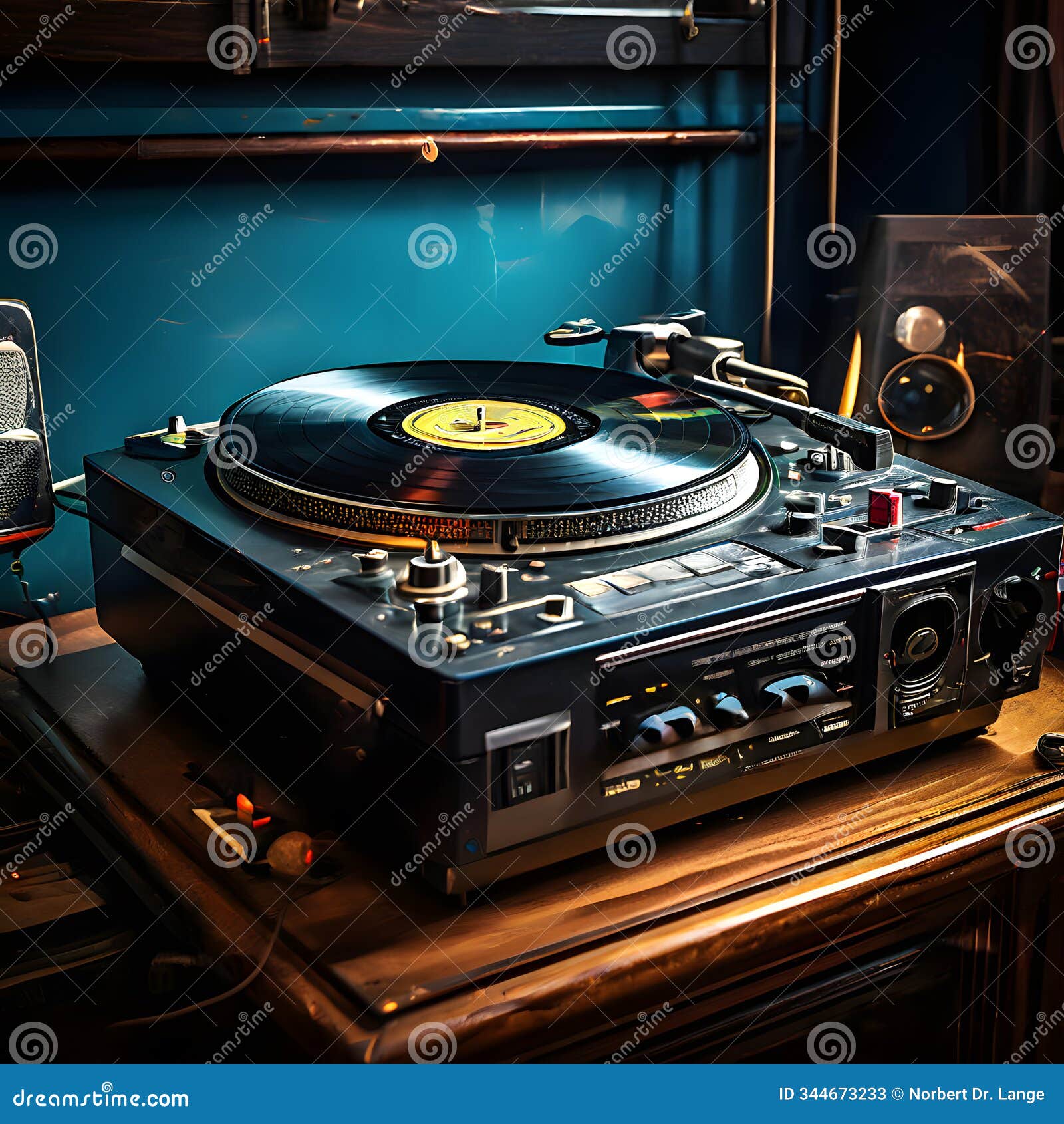 Old Record Player Scans, Ai-generatet Stock Illustration - Illustration ...