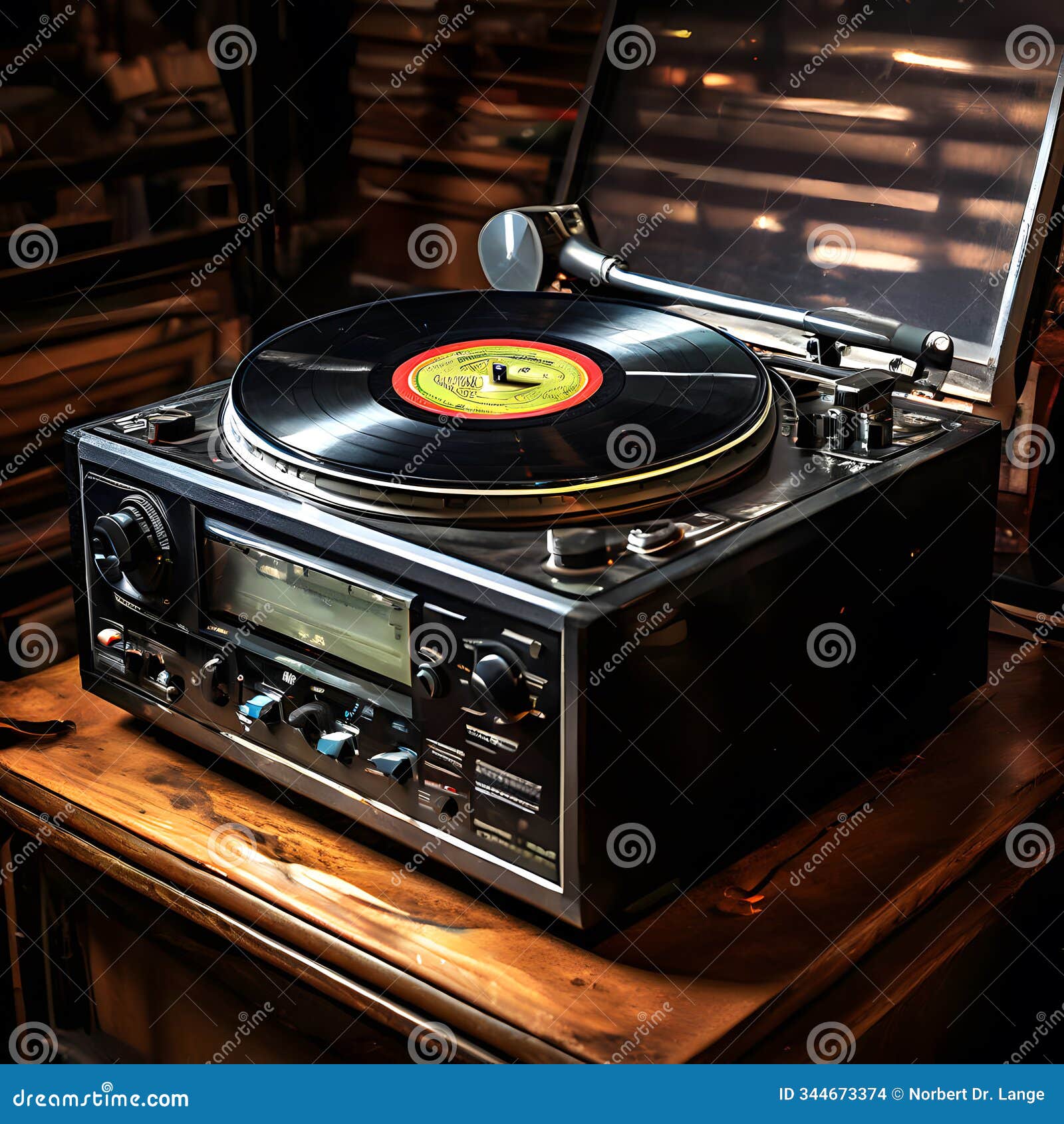 Old Record Player Scans, Ai-generatet Stock Illustration - Illustration ...