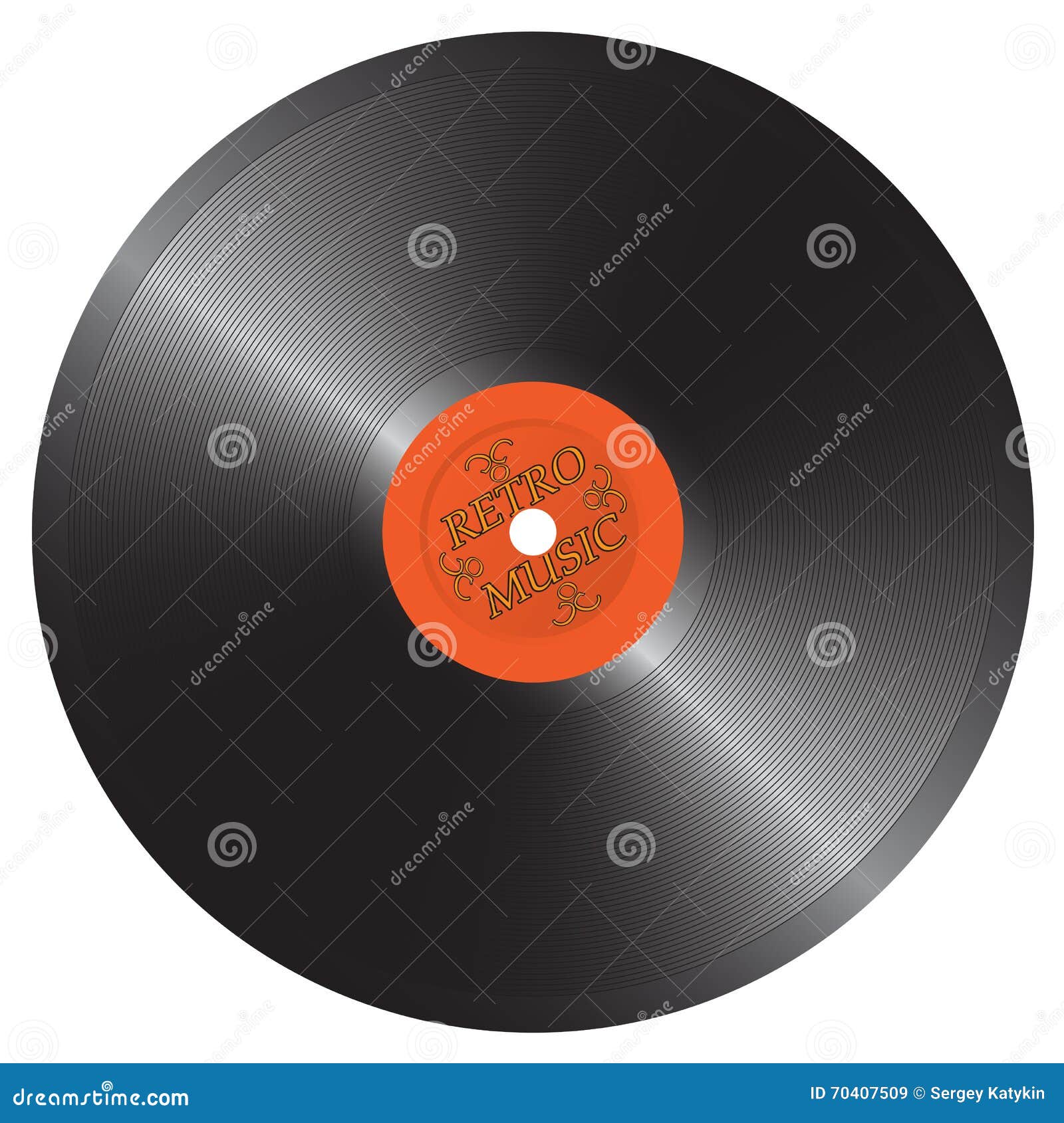 The Old Record. Vector Illustration. Stock Vector - Illustration of ...