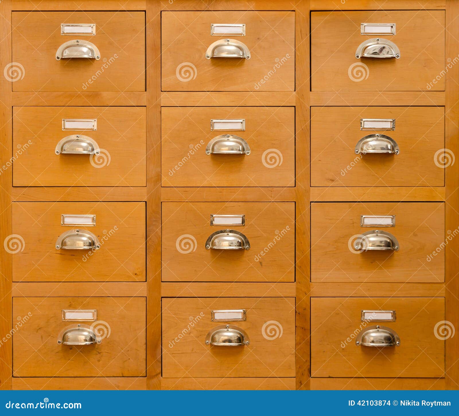 An Old Rectangular Cabinet with Twelve Drawers Stock Photo - Image of ...