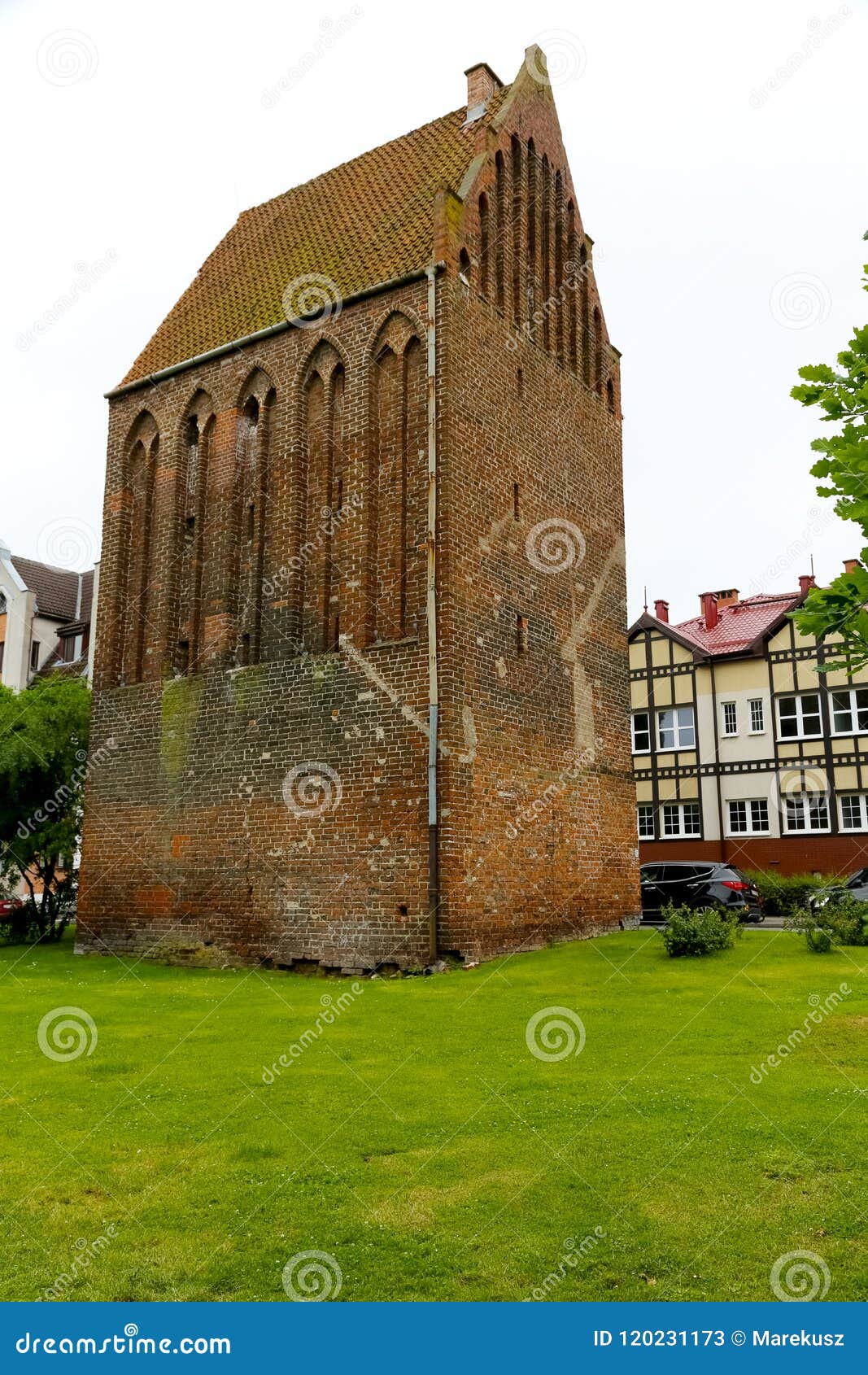 The Old Rectangular Tower in Kolobrzeg Editorial Stock Photo - Image of ...
