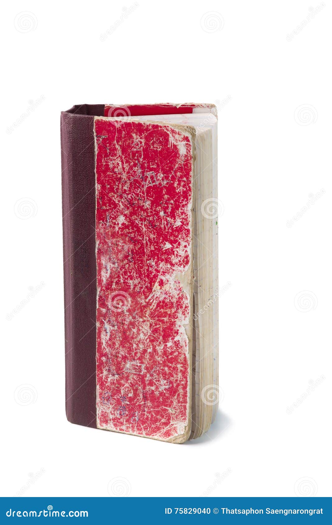 Old Red Account Book, Isolated Stock Photo - Image of used, accountant ...