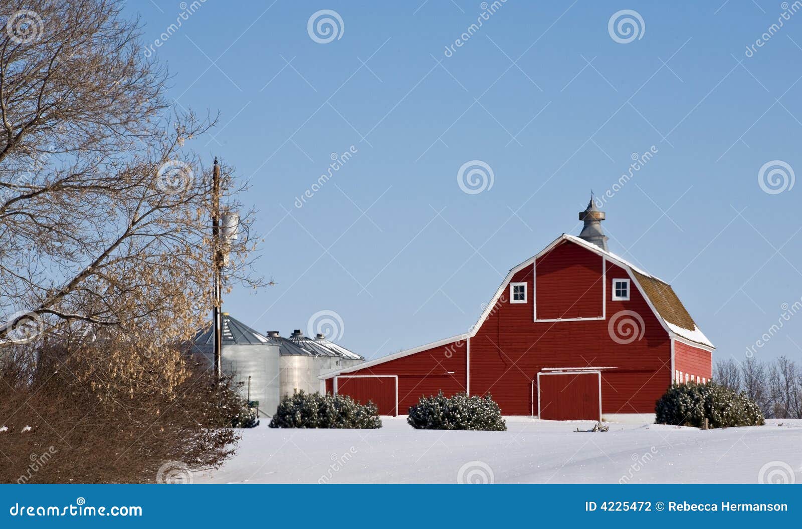 Old Red Barn stock photo. Image of barnyard, nostalgia - 4225472
