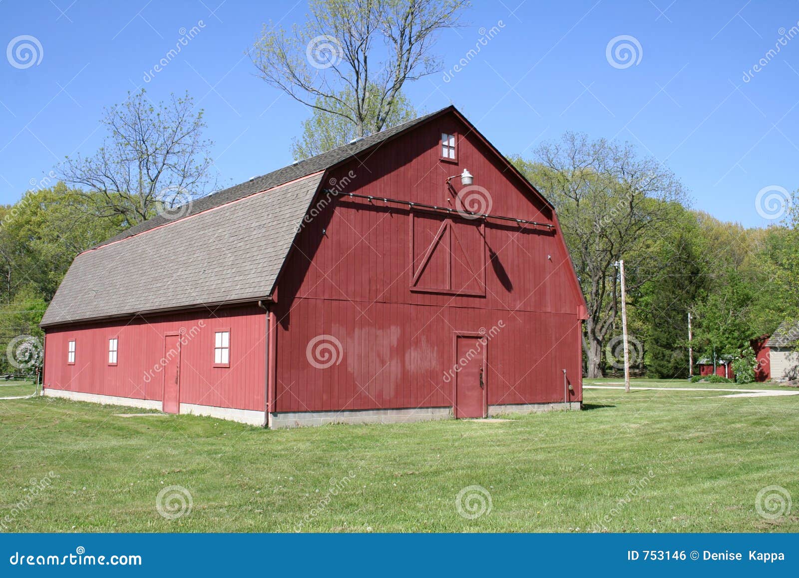 Old Red Barn stock photo. Image of farm, rural, barn, blue - 753146