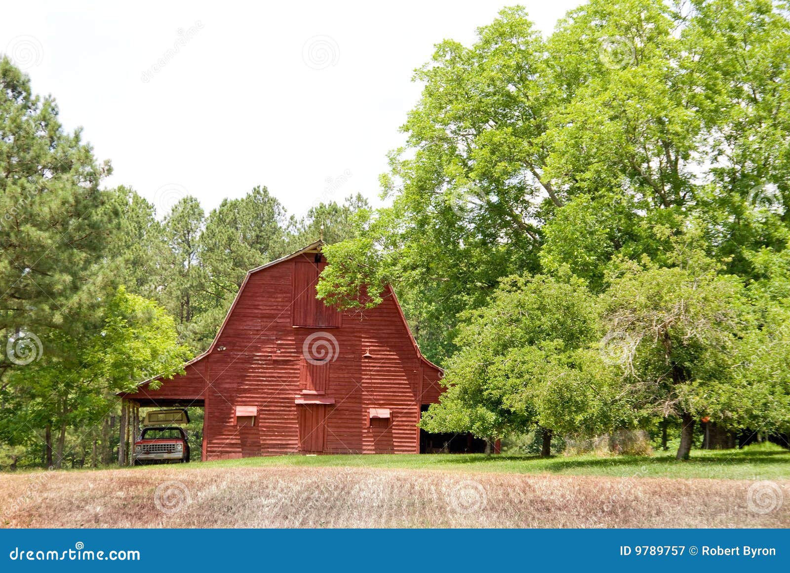Old Red Barn stock image. Image of farmland, classic, pickup - 9789757