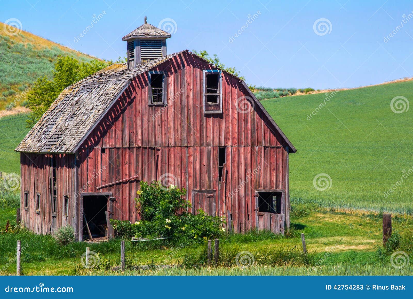 Old Red Barn stock image. Image of northwest, agriculture - 42754283