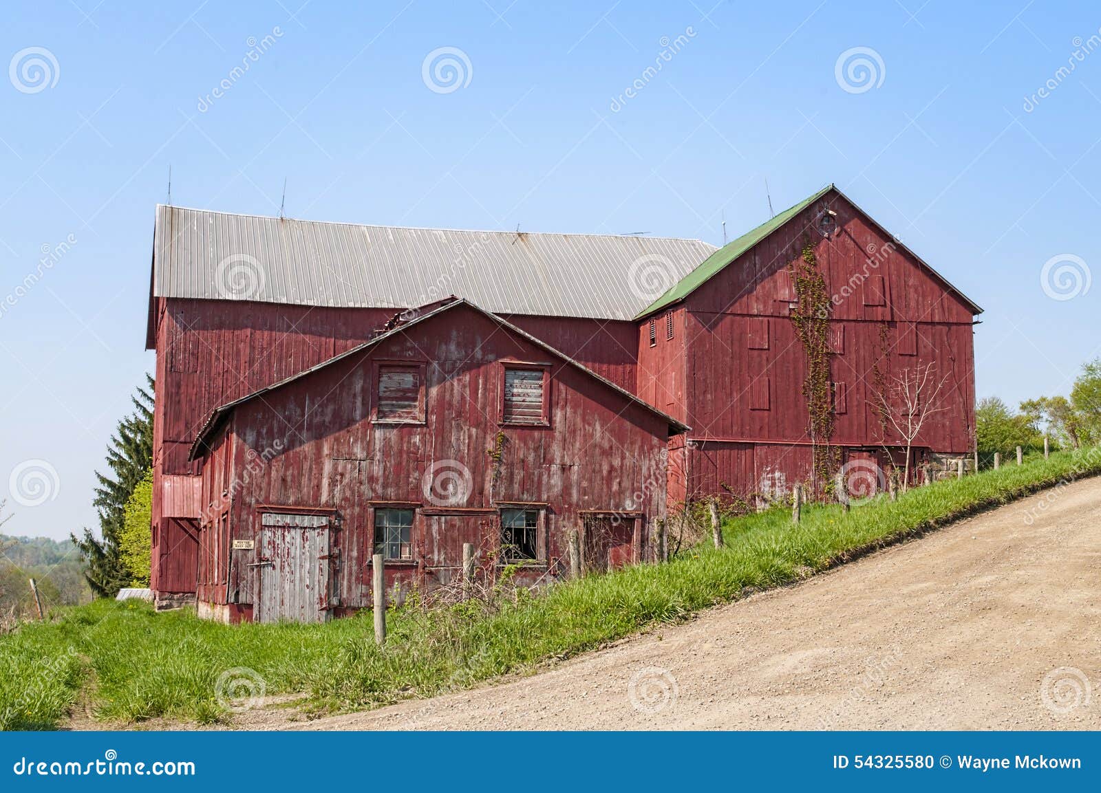 Old red barn stock photo. Image of retro, plank, hardwood - 54325580