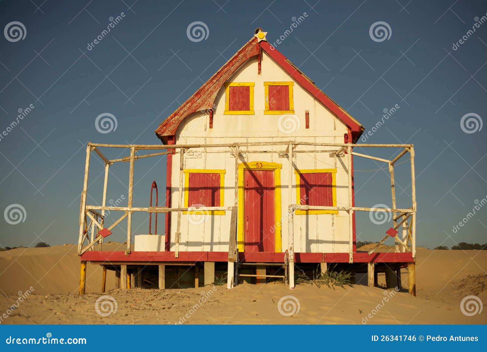 Old red beach house stock photo. Image of beach, antique - 26341746
