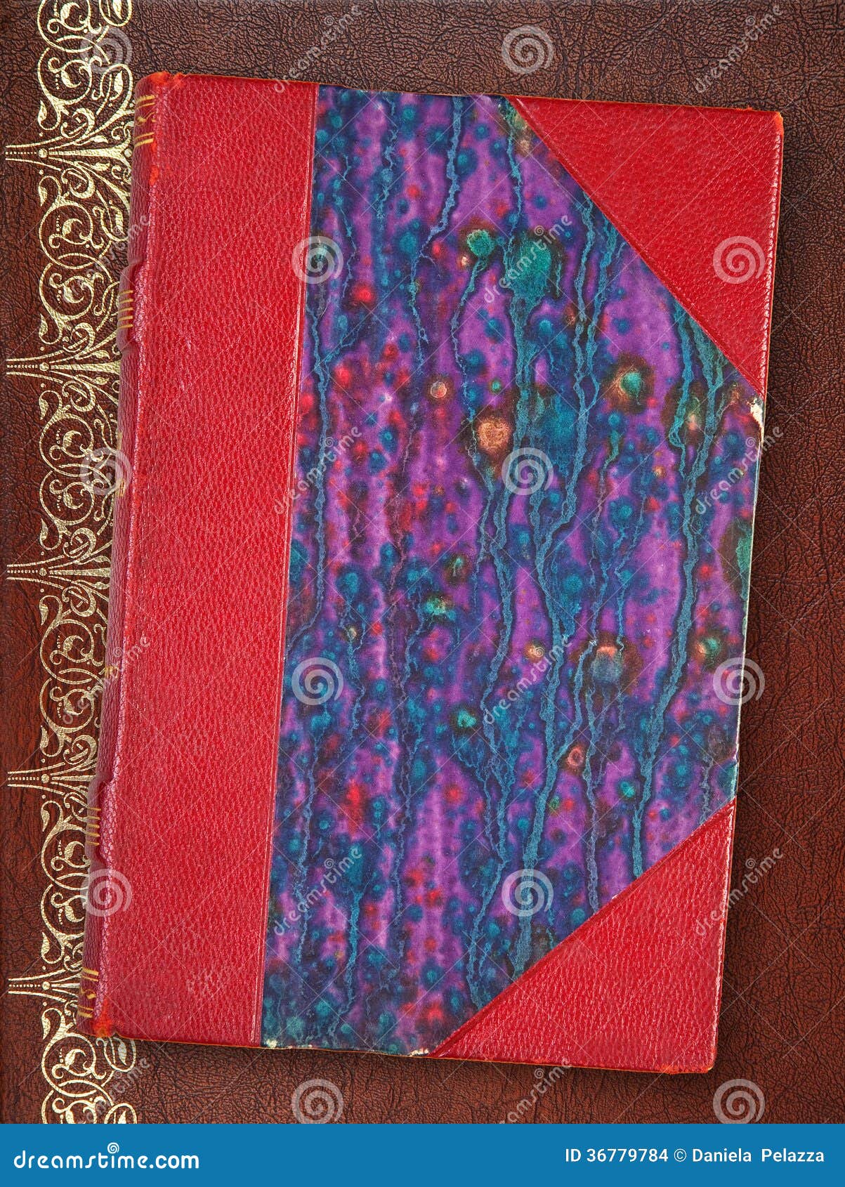 Old red and blue book stock photo. Image of golden, tome - 36779784