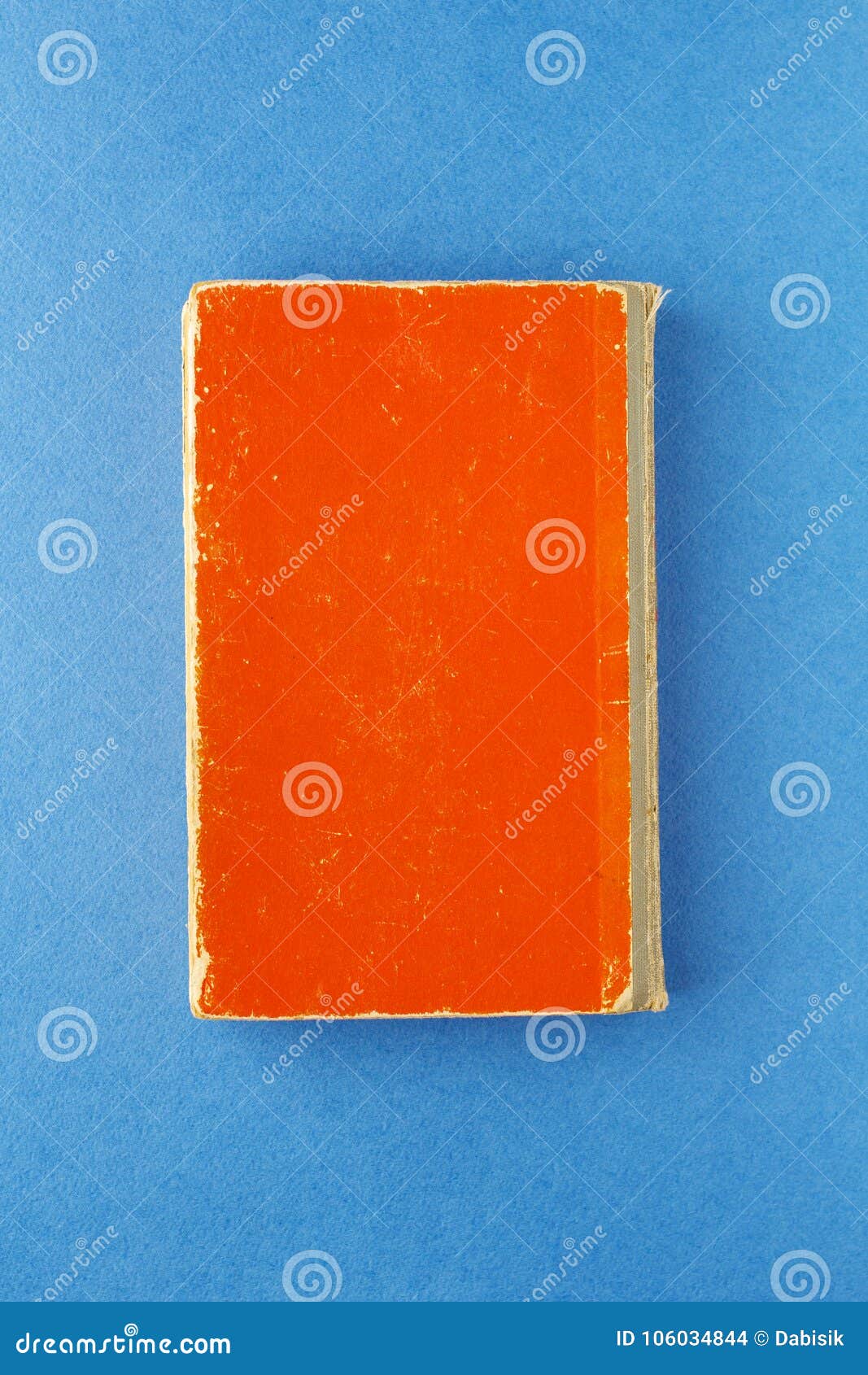 Old Red Book on a Bright Blue Background. Stock Photo - Image of dark ...