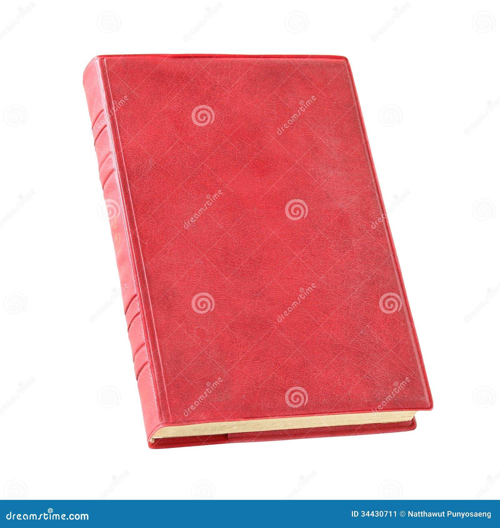Old red book isolated stock image. Image of leather, empty - 34430711