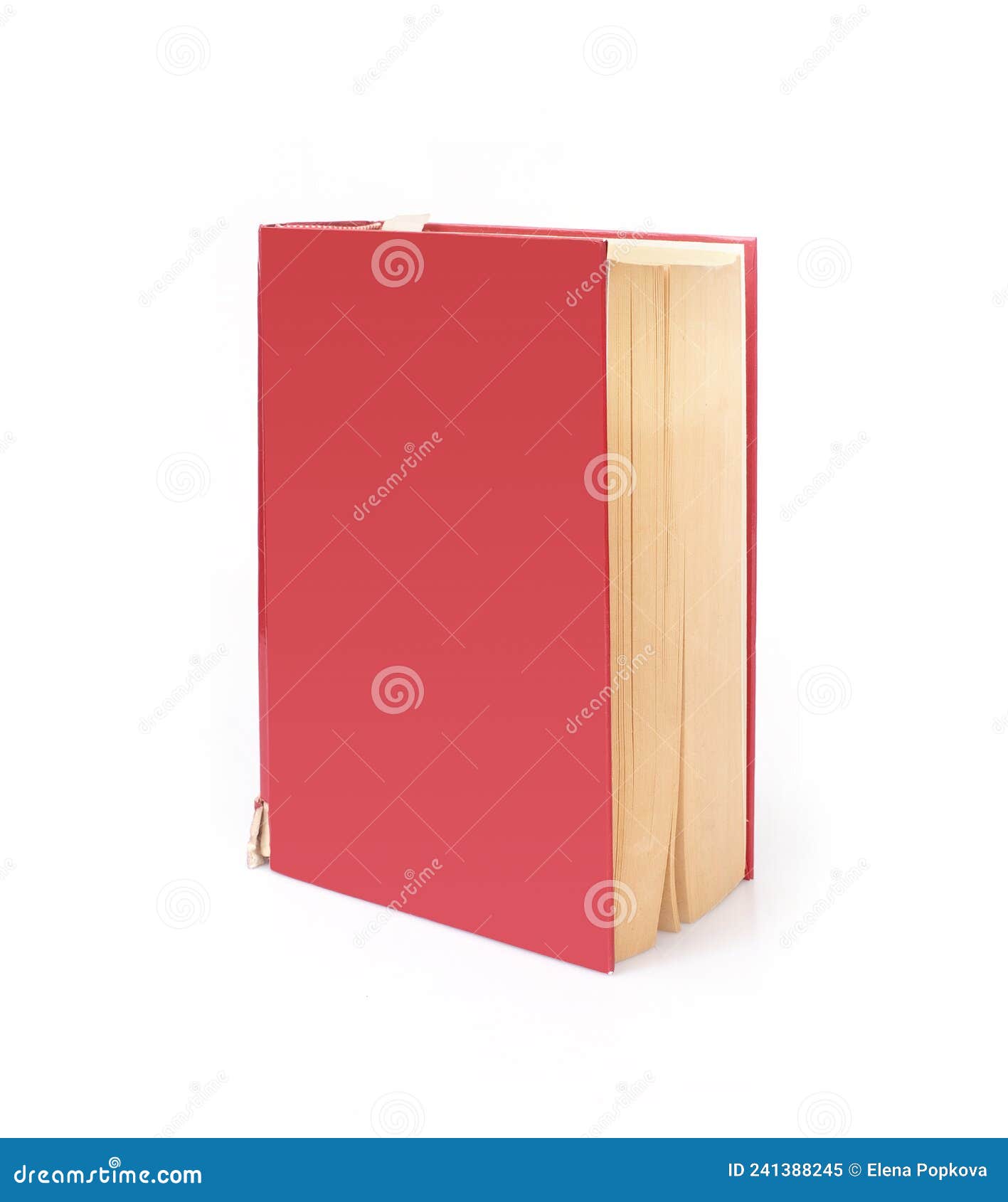 Old Red Book Isolated on a White Background Stock Image - Image of ...