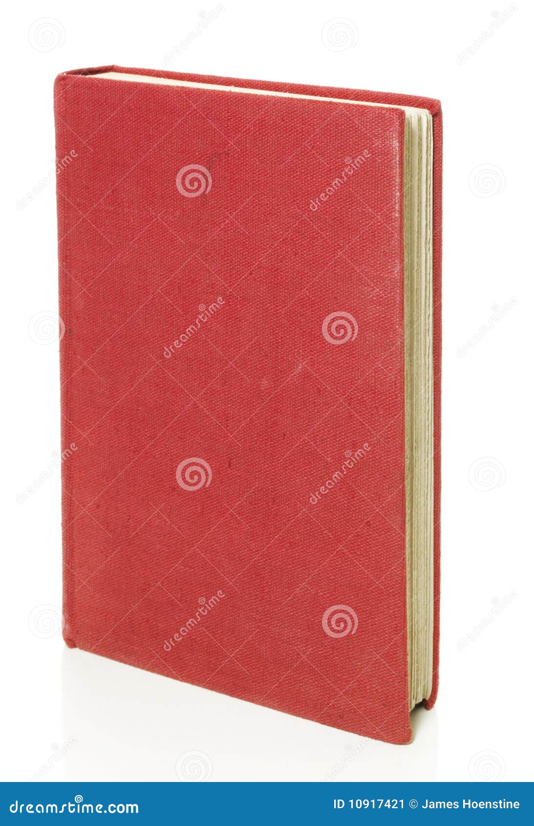 Old Red Book Isolated on White with Clipping Path. Stock Image - Image ...