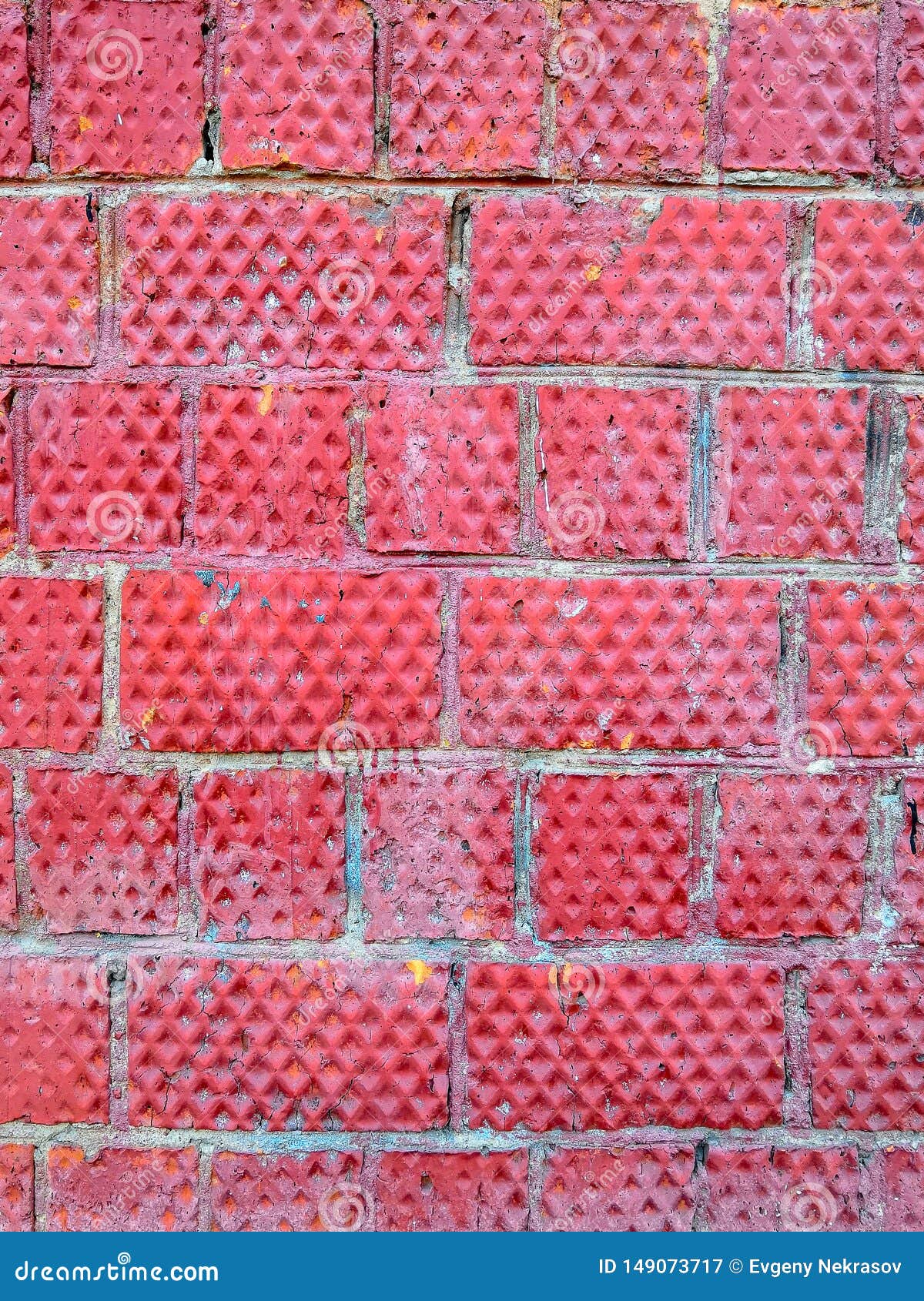 Old Red Brick Brick Wall Tattered with Time Stock Image - Image of ...