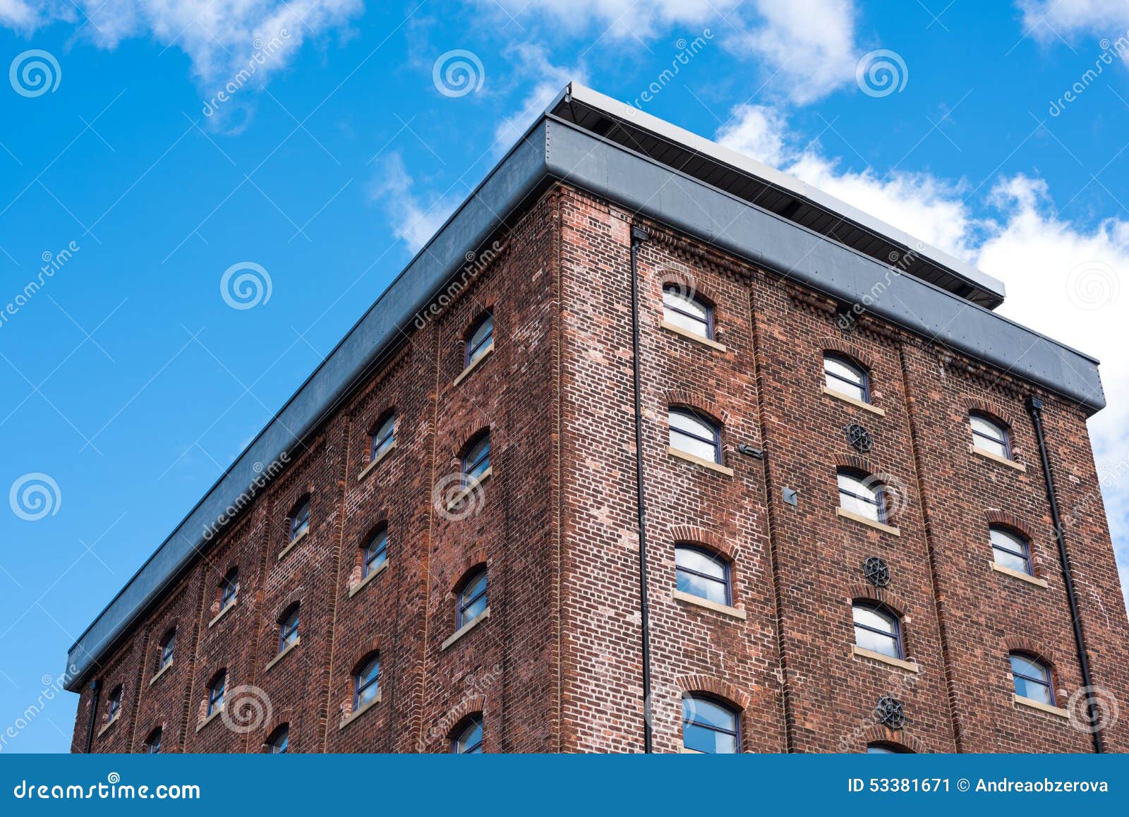 Old Red Brick Building or Factory with Many Small Windows Stock Image ... Old Red Brick Building or Factory with Many Small Windows Stock Image ...