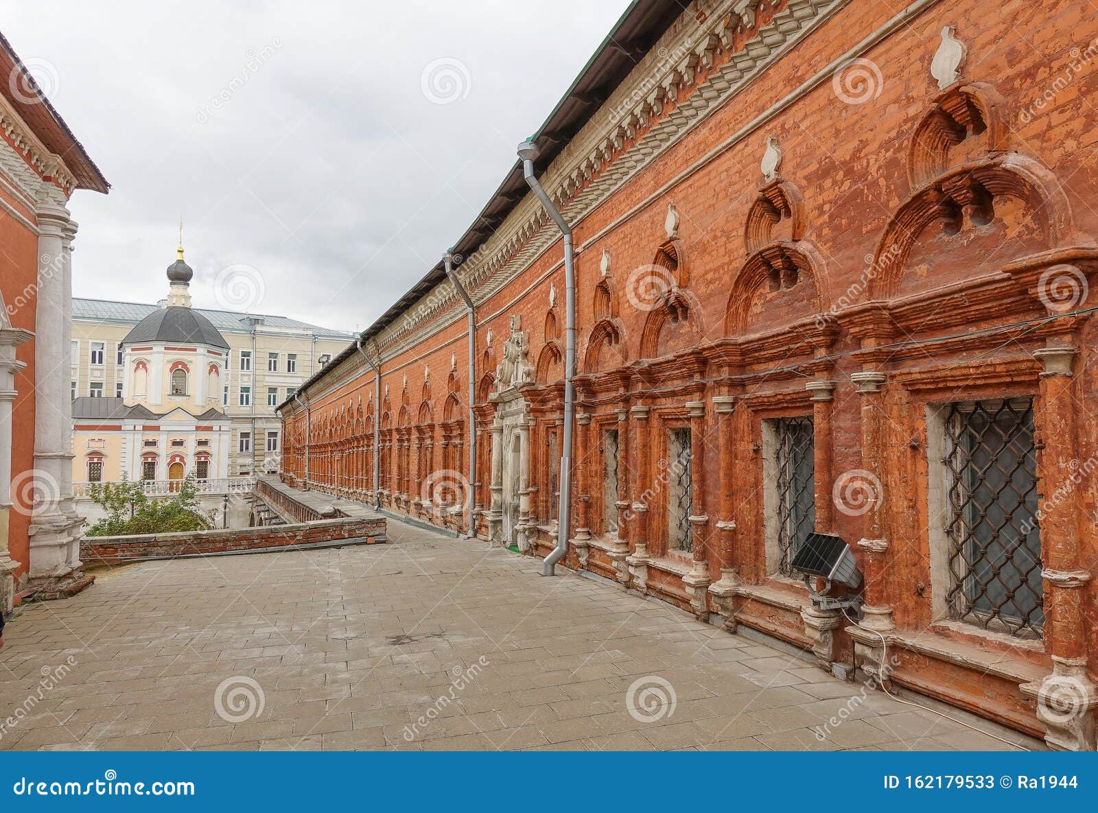 An Old Red Brick Building. Moscow Ancient Buildings Stock Image - Image ...