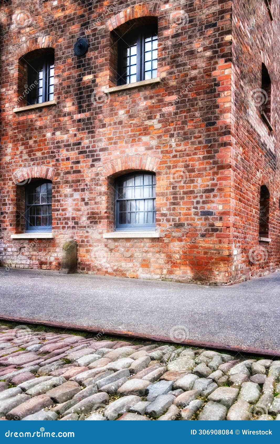 Old Red Brick Building with Windows Stock Photo - Image of classic ...