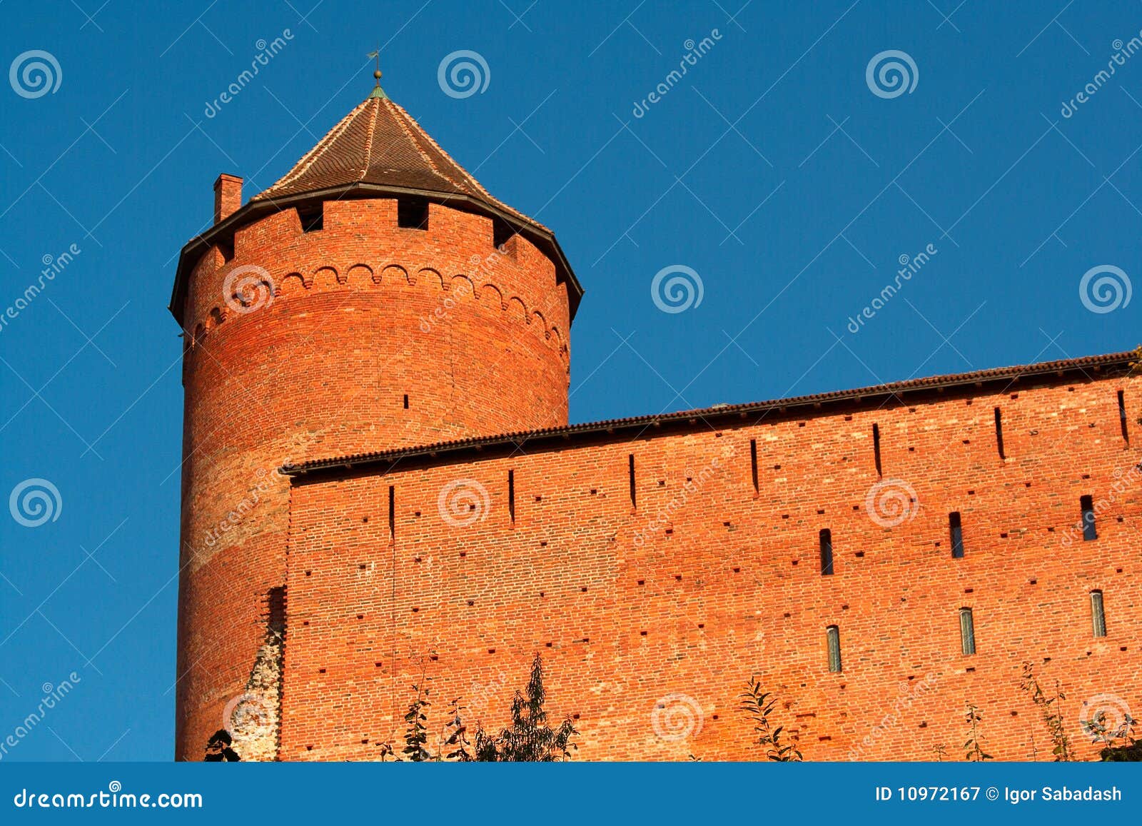 Old red brick fortress stock image. Image of monuments - 10972167