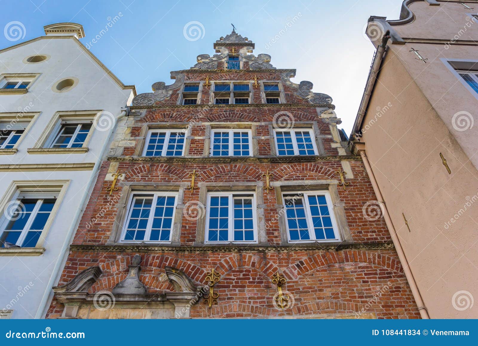 Old Red Brick House in Warendorf Stock Photo - Image of german ...