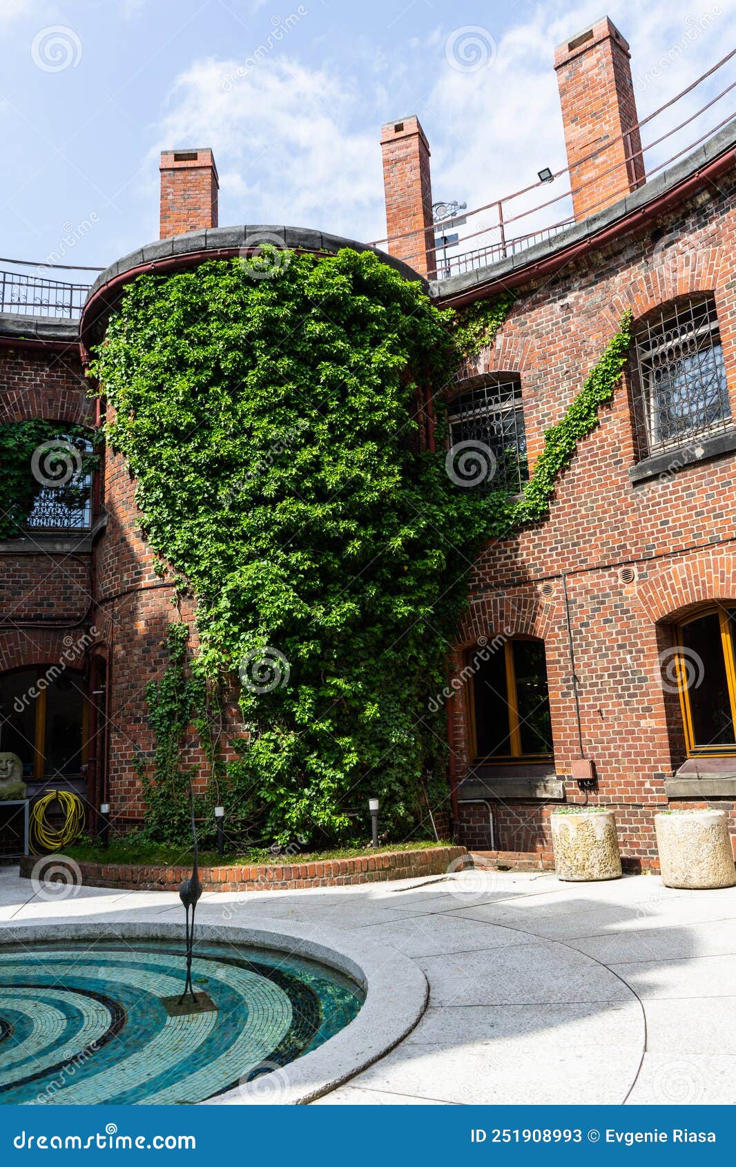 An Old Red Brick Military Fort. Old Tower of Red Brick. Old Military ...