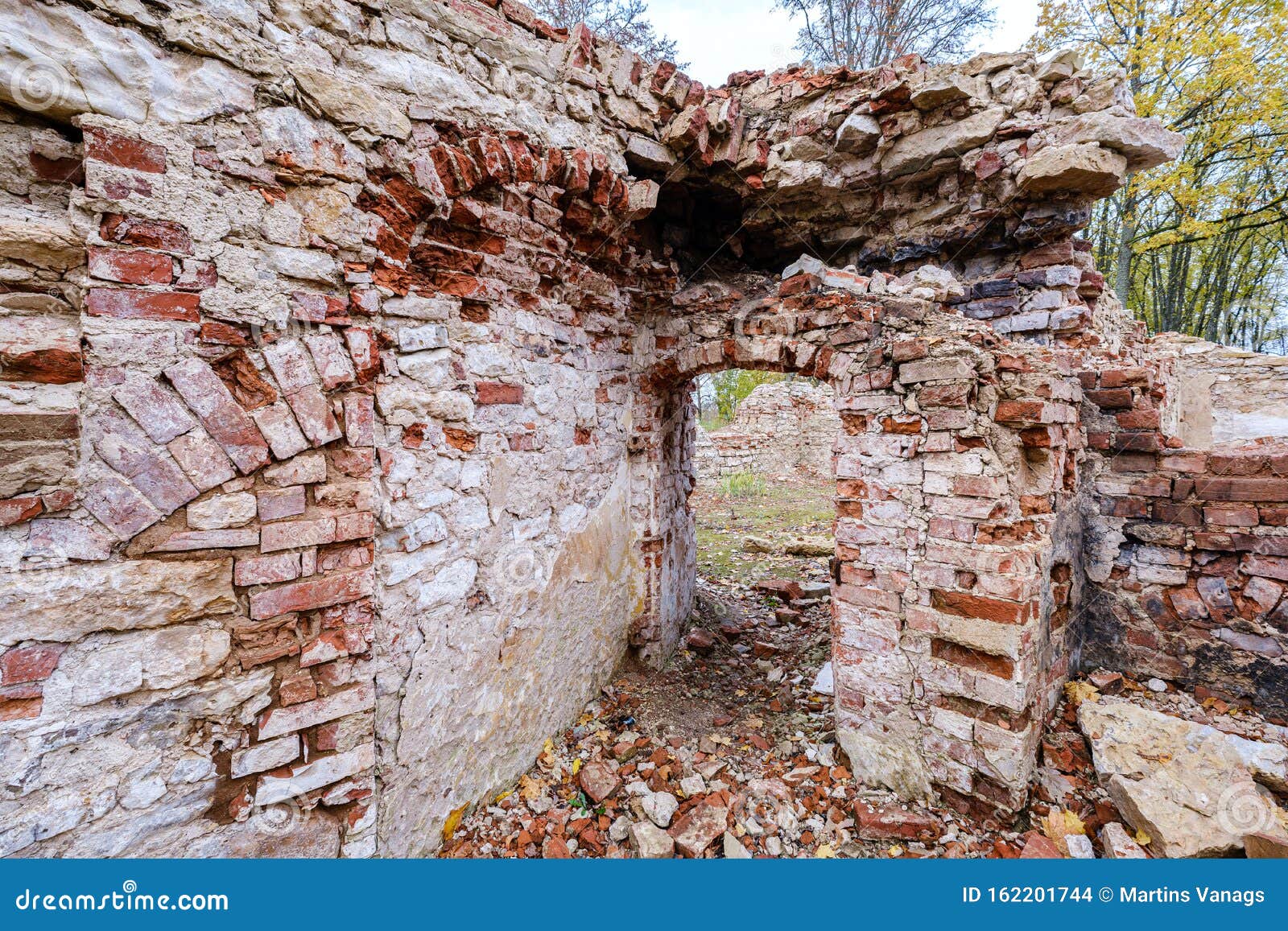 Old Red Brick Ruins of Ancient Castle Stock Photo - Image of abandoned ...