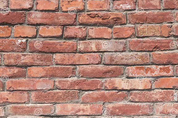 Irregular Red Brick Wall Background Stock Image - Image of brickwork ...